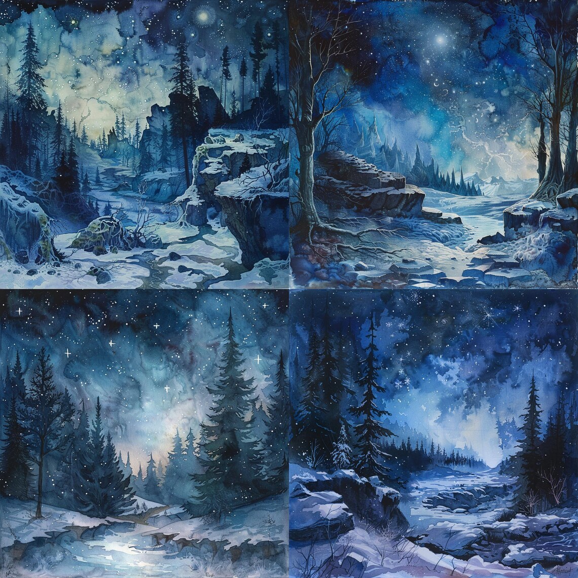 23 Starry Night Sky Clipart, Starry Sky Art Print, Night Sky Digital Download, Van Gogh Style ...