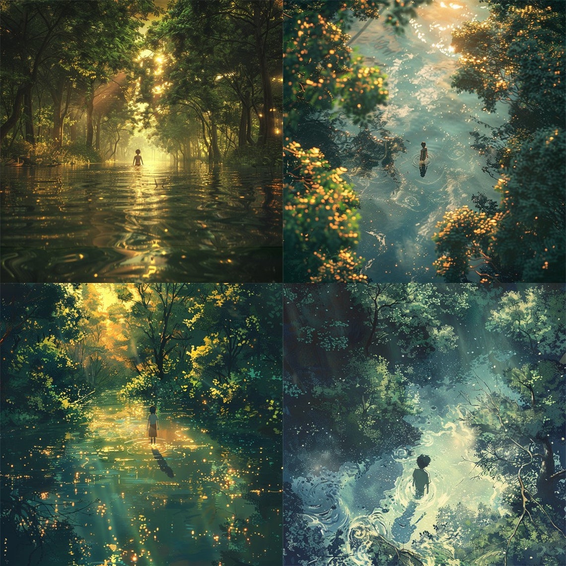 24 Dreamy Forest Stream Clipart, Fantasy Nature Art Digital Download ...