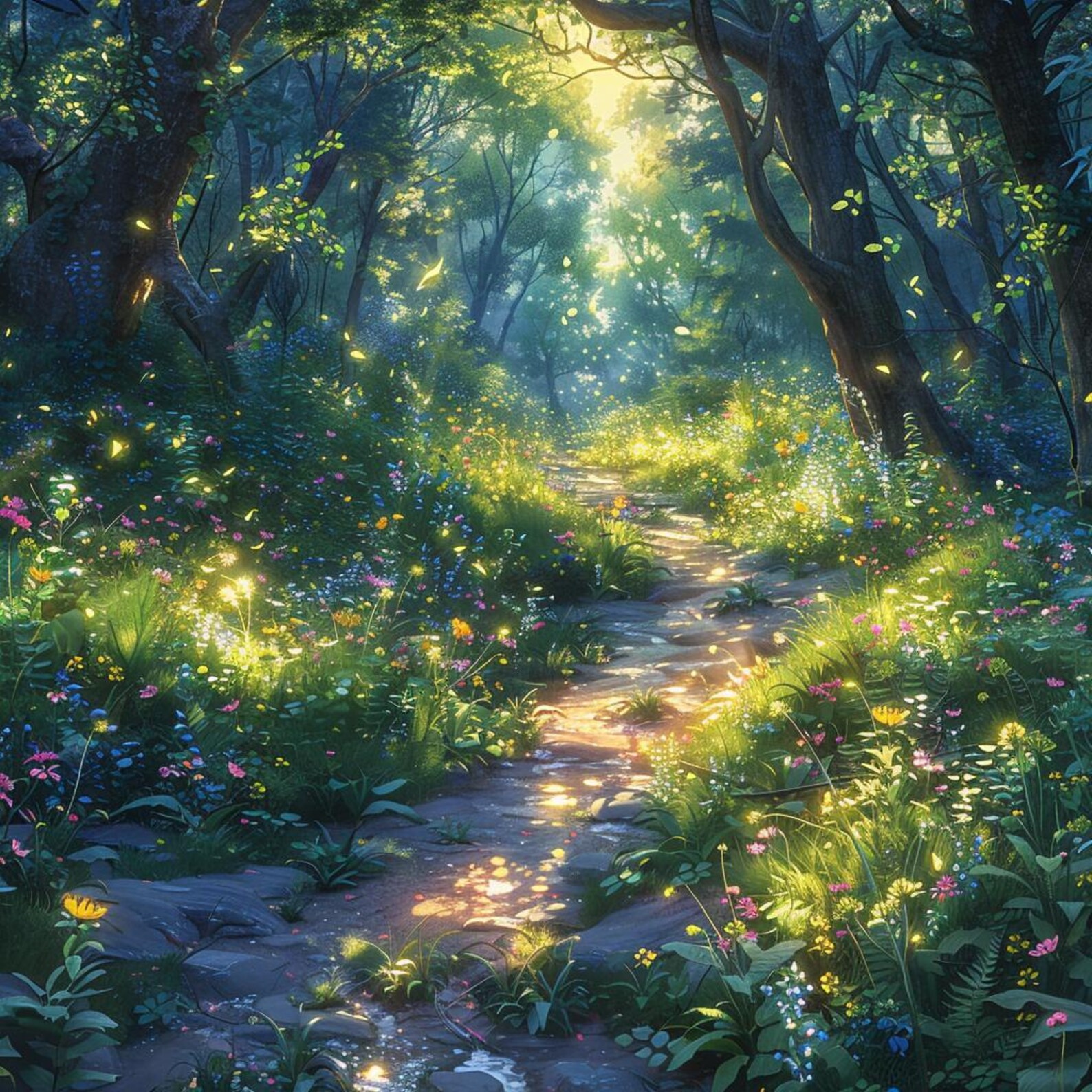 24 Enchanted Forest Pathway Clipart, Fairy Tale Magic Clipart, Digital ...