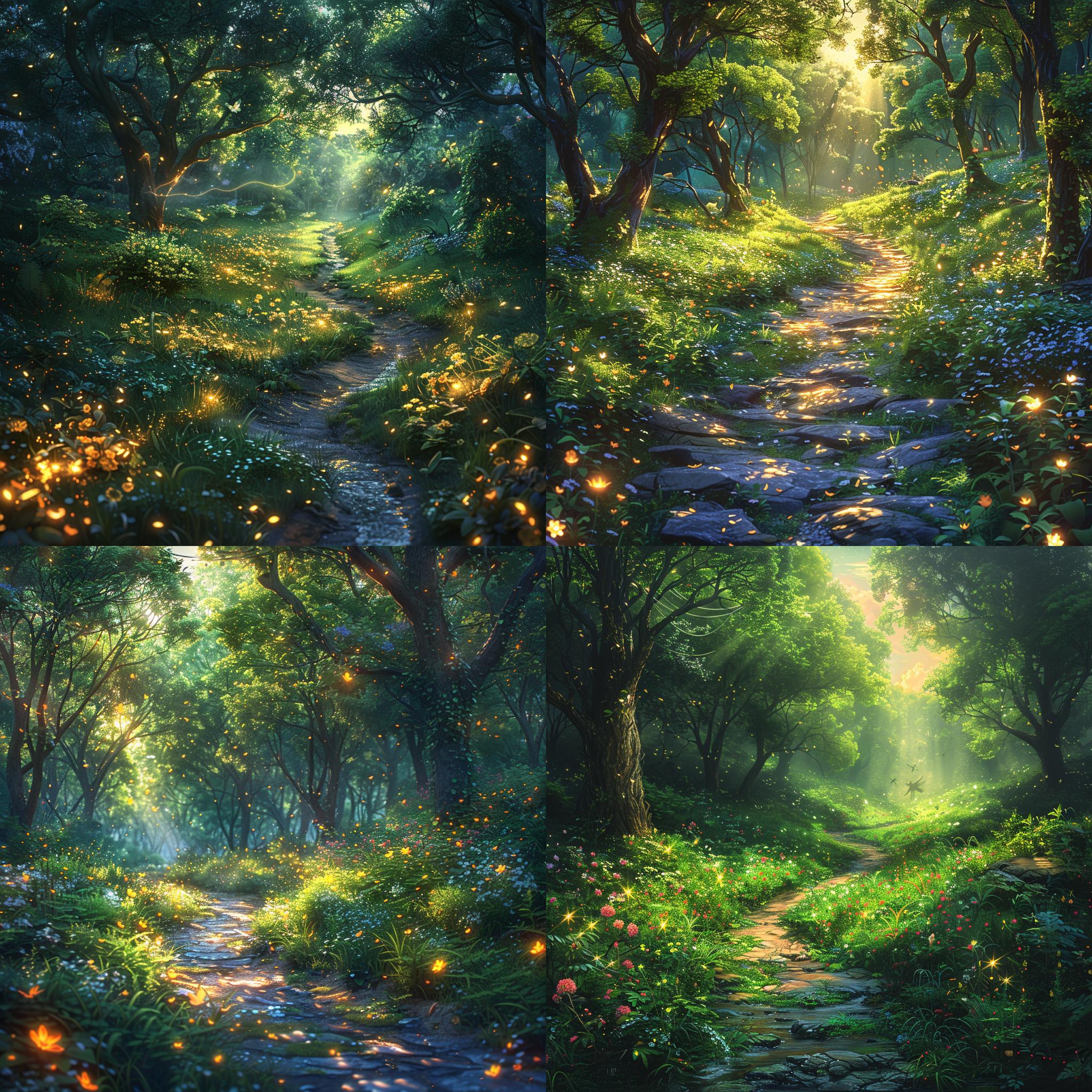 24 Enchanted Forest Pathway Clipart, Fairy Tale Magic Clipart, Digital ...