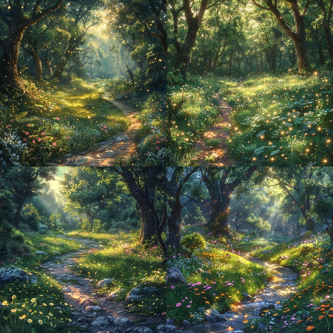 24 Enchanted Forest Pathway Clipart, Fairy Tale Magic Clipart, Digital ...