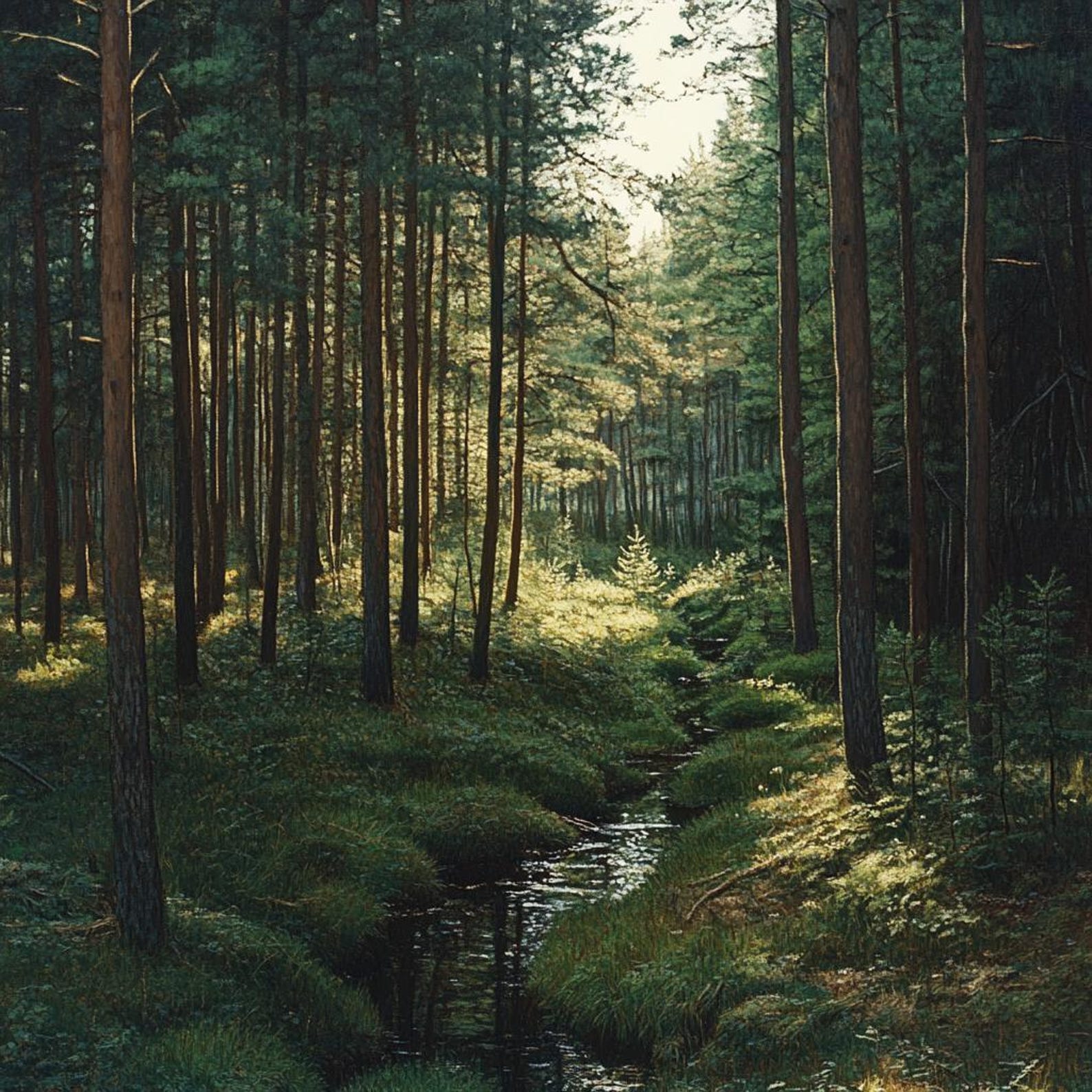 24 Woodland Forest Stream Clipart, Nature Scenery, Digital Download ...