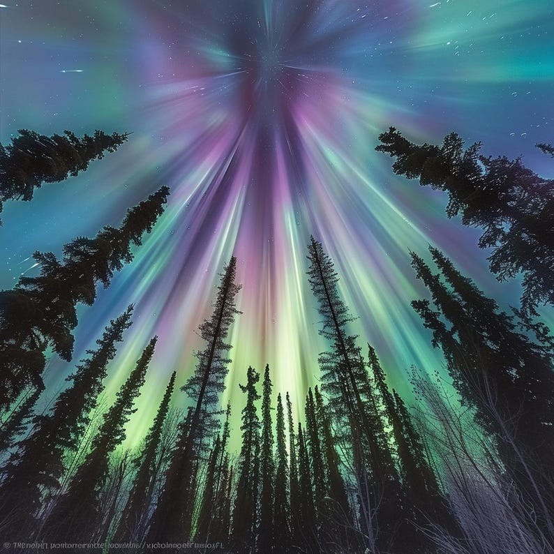 24 Northern Lights Clipart, Aurora Borealis Digital Art, Digital ...