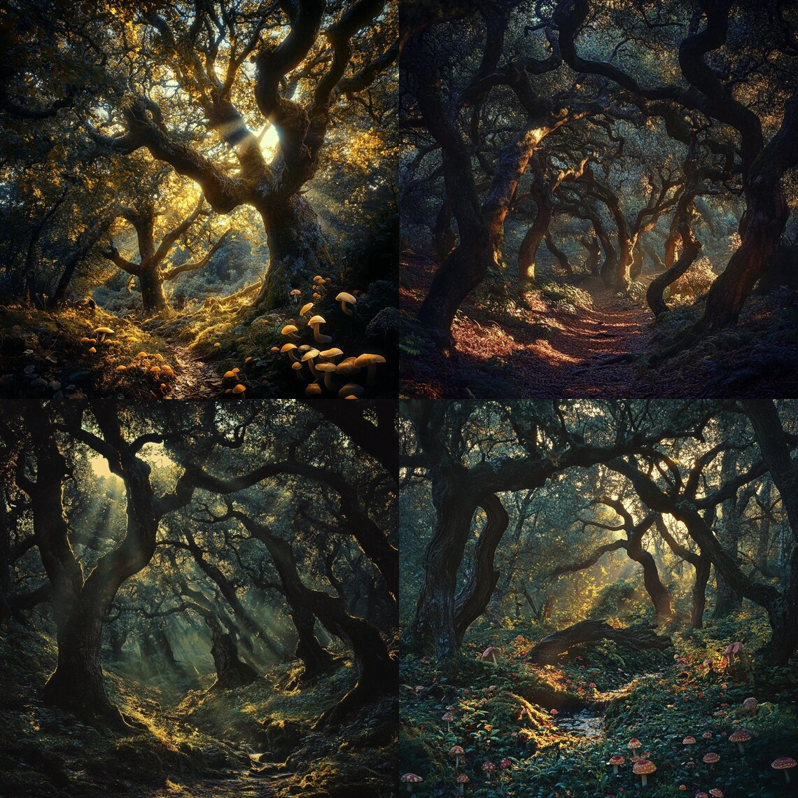 24 Enchanted Forest Clipart, Dark Fantasy Woods, Digital Download, DIY ...