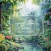 32 Tropical Jungle Scene Clipart, Scenic Nature Stream Digital Image ...