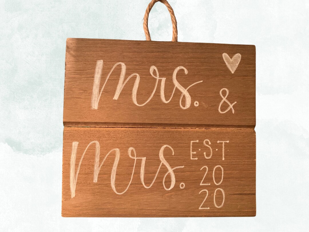 Mr. and Mrs. Wedding Sign, Mr. and Mr. / Mrs. and Mrs. Anniversary Gift ...