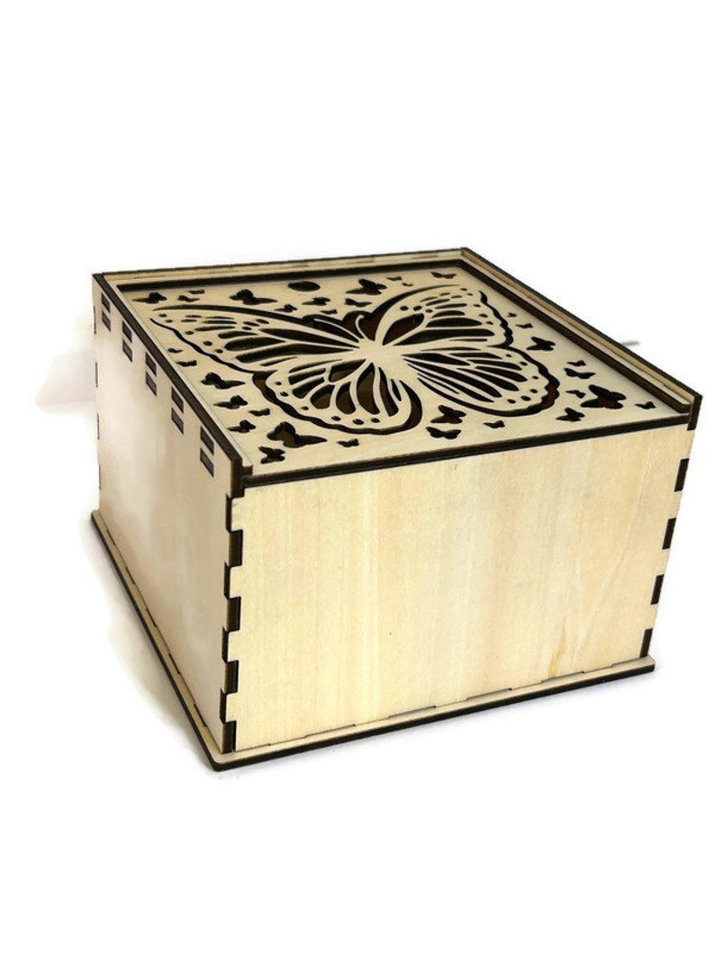 Decorative Storage Box With Butterfly Print Slide-open Top Perfect Gift ...