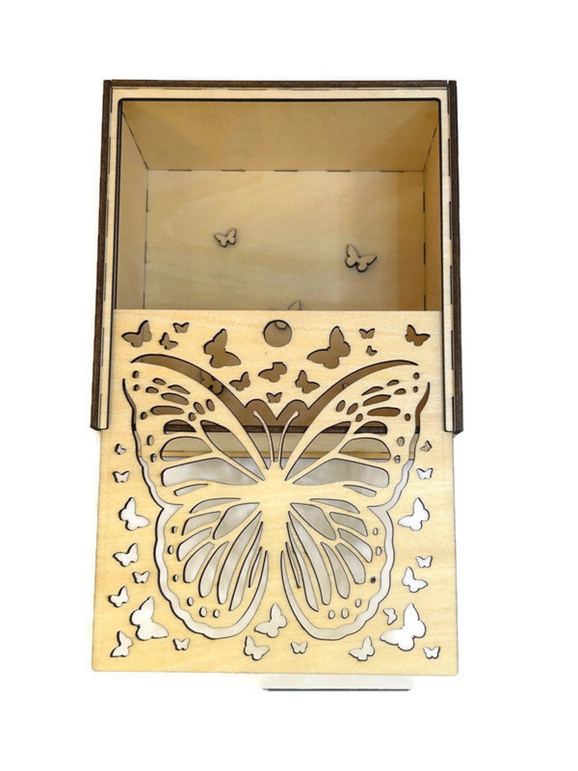 Decorative Storage Box With Butterfly Print Slide-open Top Perfect Gift ...