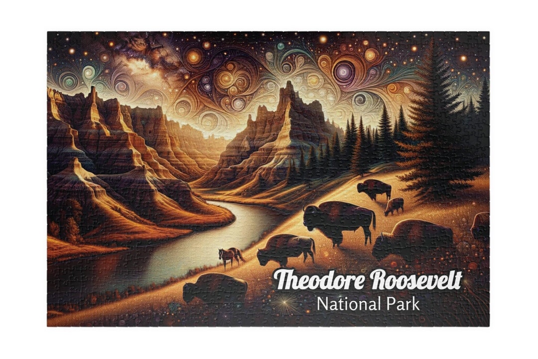 Puzzle, Theodore Roosevelt, National Park, Whimsical, 100, 250, 500 ...