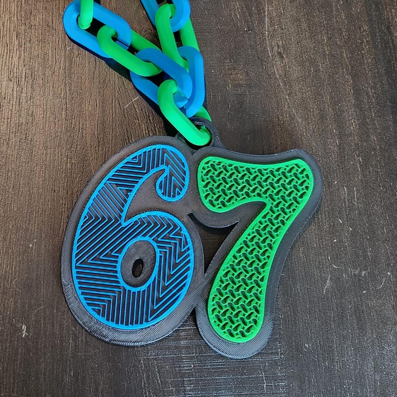 6 7 3d Printed Necklace - Etsy