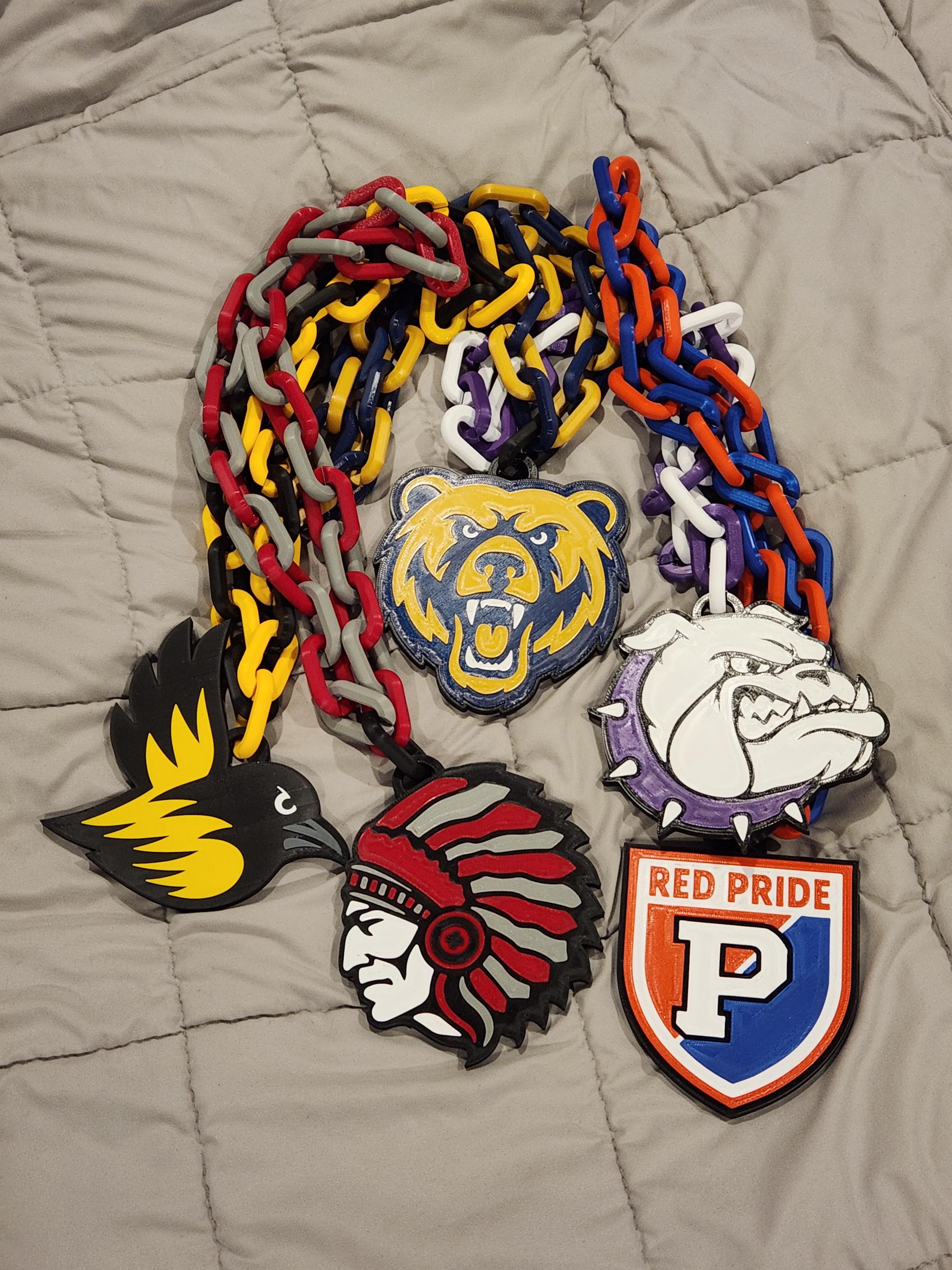 Custom Hype Chain – Team Spirit Necklace | Your Team/logo and Colors ...