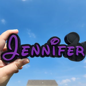 Personalized Mickey Mouse Nameplate - 3D Printed Custom Decoration ...