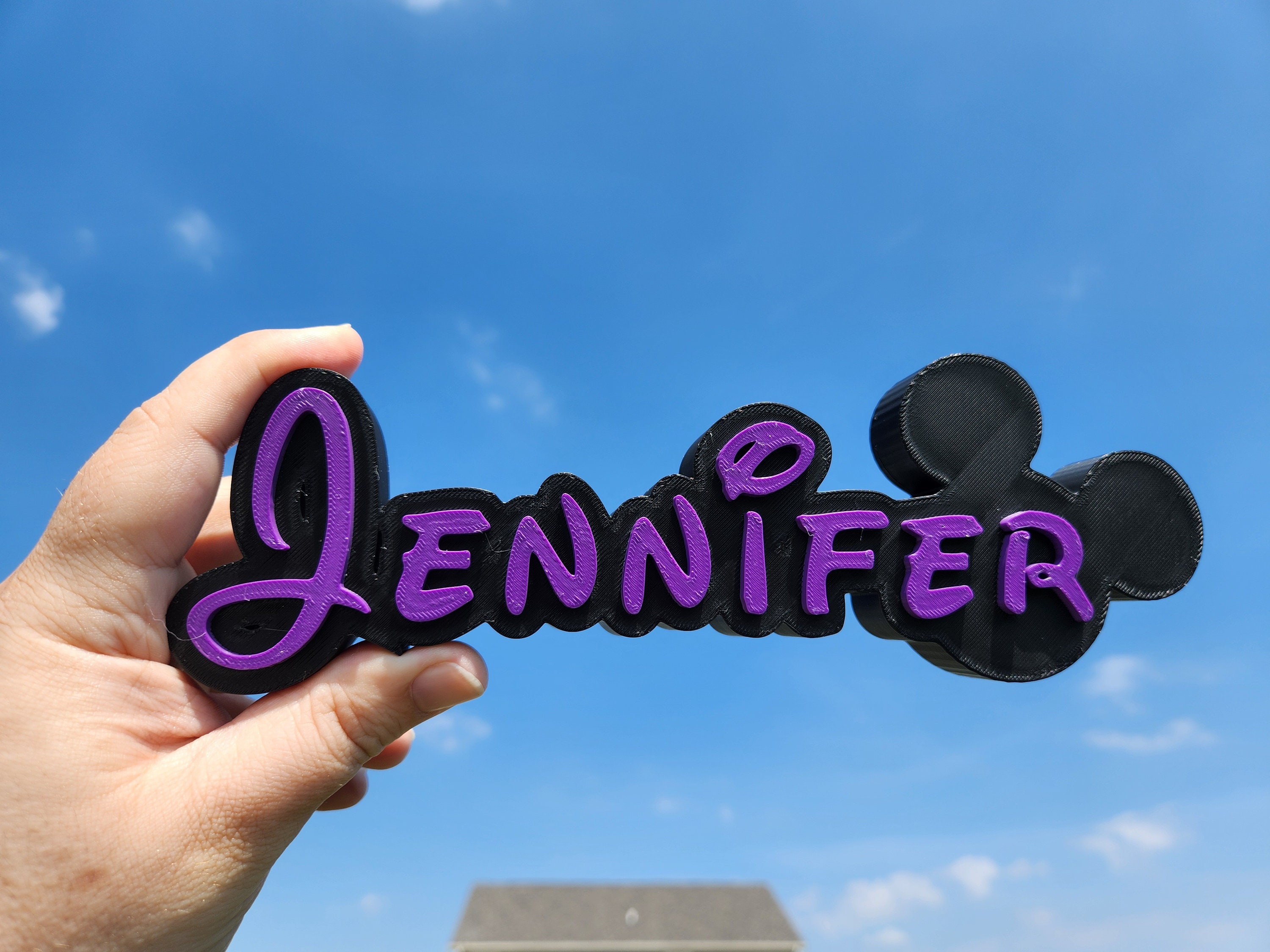 Personalized Mickey Mouse Nameplate - 3D Printed Custom Decoration ...
