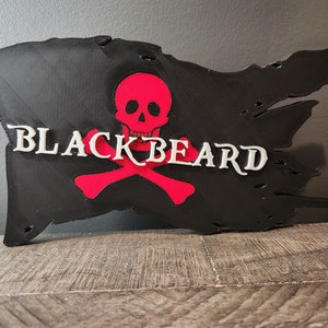 Personalized Pirate Flag Nameplate - 3D Printed Custom Decoration ...