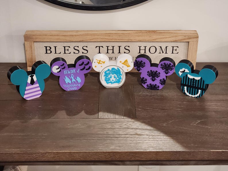 Haunted Mansion Mickey Ear Standees – Disney Fan Desk Decor, Halloween ...