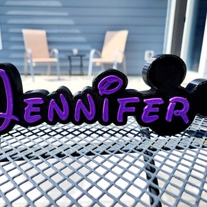 Personalized Mickey Mouse Nameplate - 3D Printed Custom Decoration ...