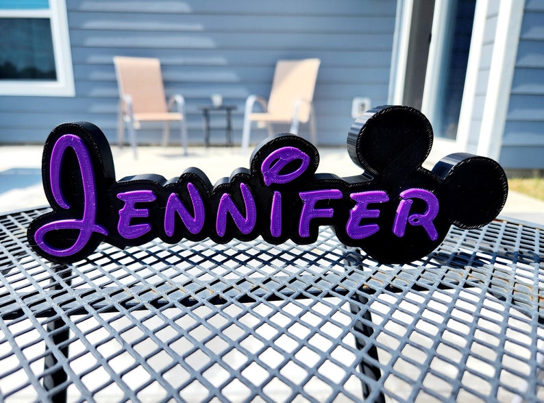 Personalized Mickey Mouse Nameplate - 3D Printed Custom Decoration ...