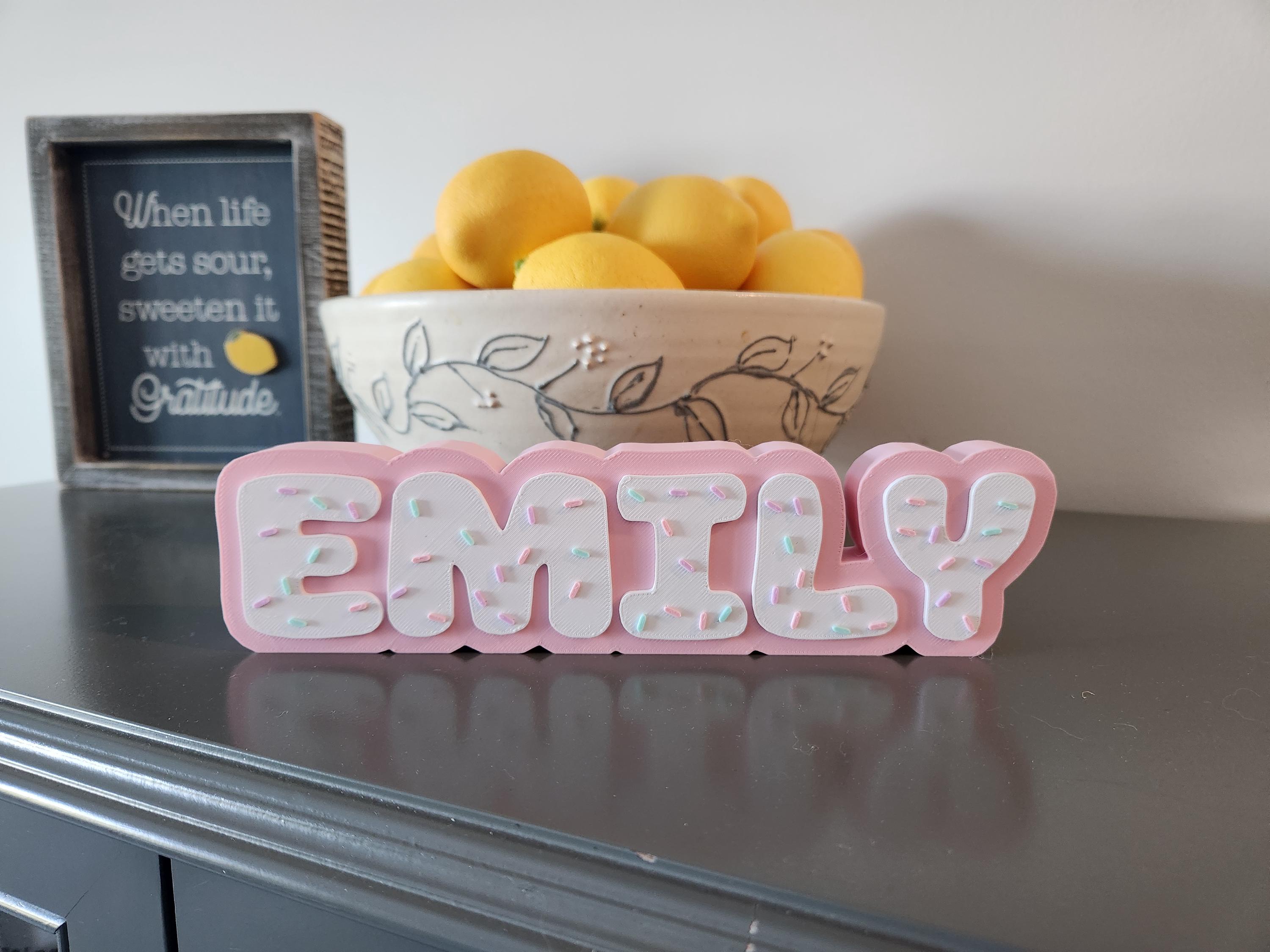 Custom Sprinkles Name Plate for Teachers or Kids – Personalized Cupcake ...
