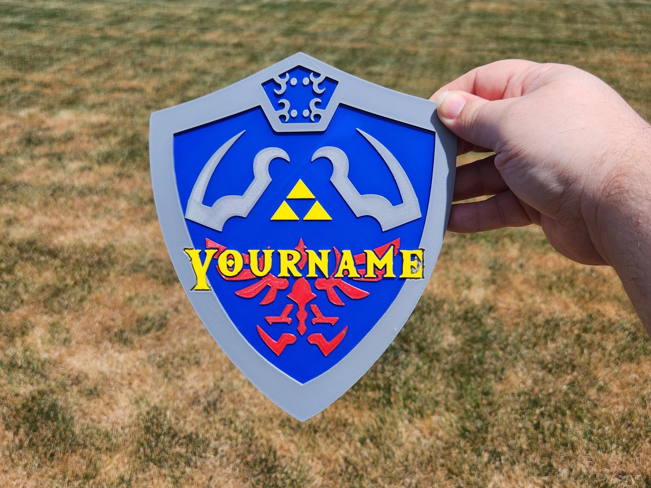 Personalized Hylian Shield Name Sign - Custom Legend of Zelda Wall Art ...
