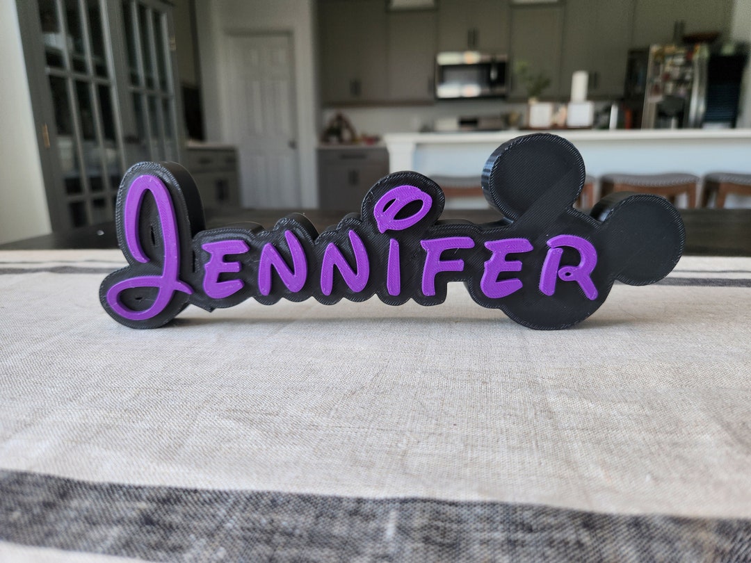 Personalized Mickey Mouse Nameplate - 3D Printed Custom Decoration ...