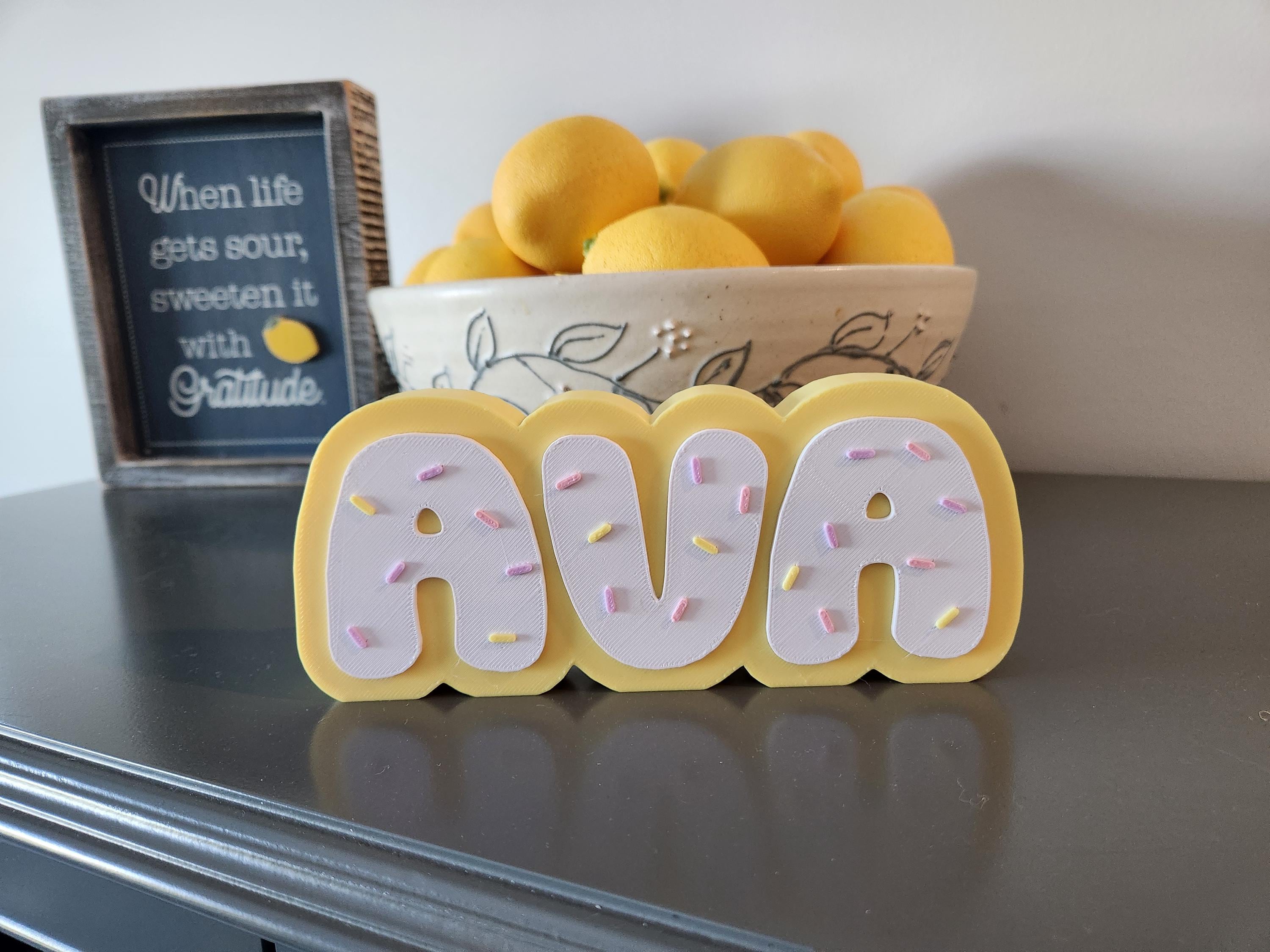 Custom Sprinkles Name Plate for Teachers or Kids – Personalized Cupcake ...