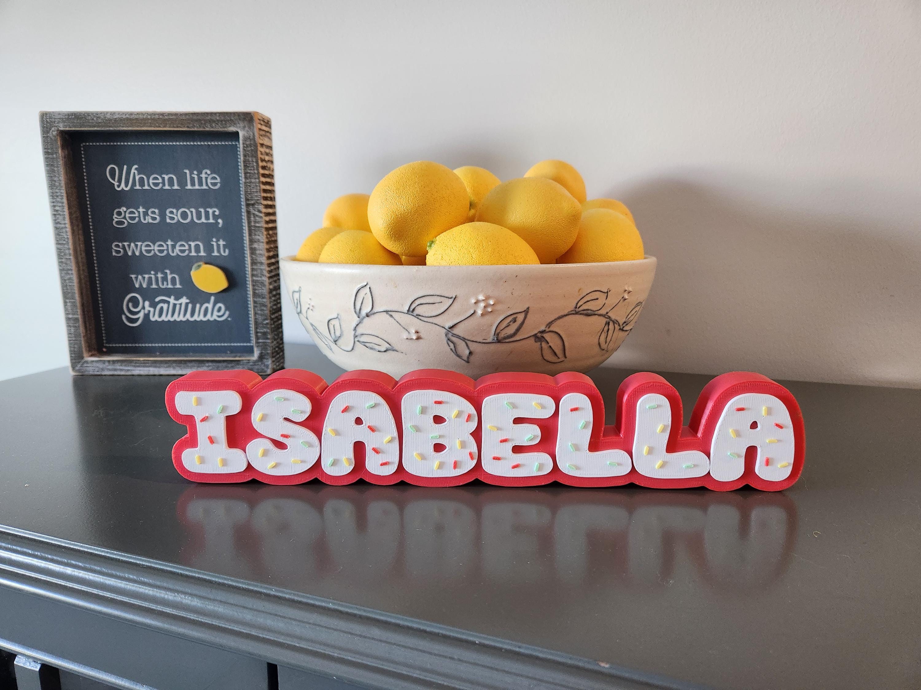 Custom Sprinkles Name Plate for Teachers or Kids – Personalized Cupcake ...