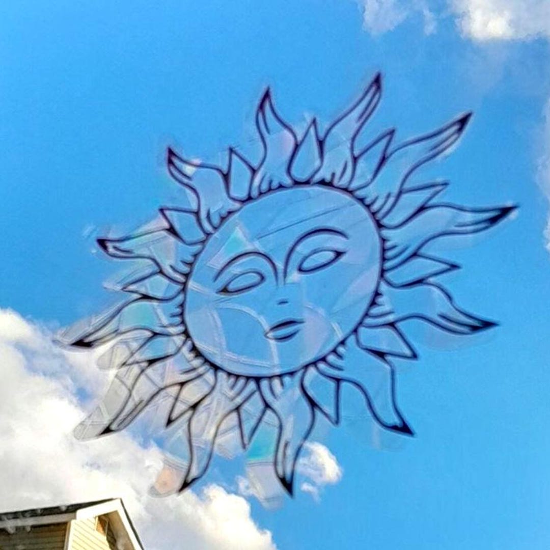 Sun Suncatcher Window Cling. Rainbow Prism Decal - Etsy
