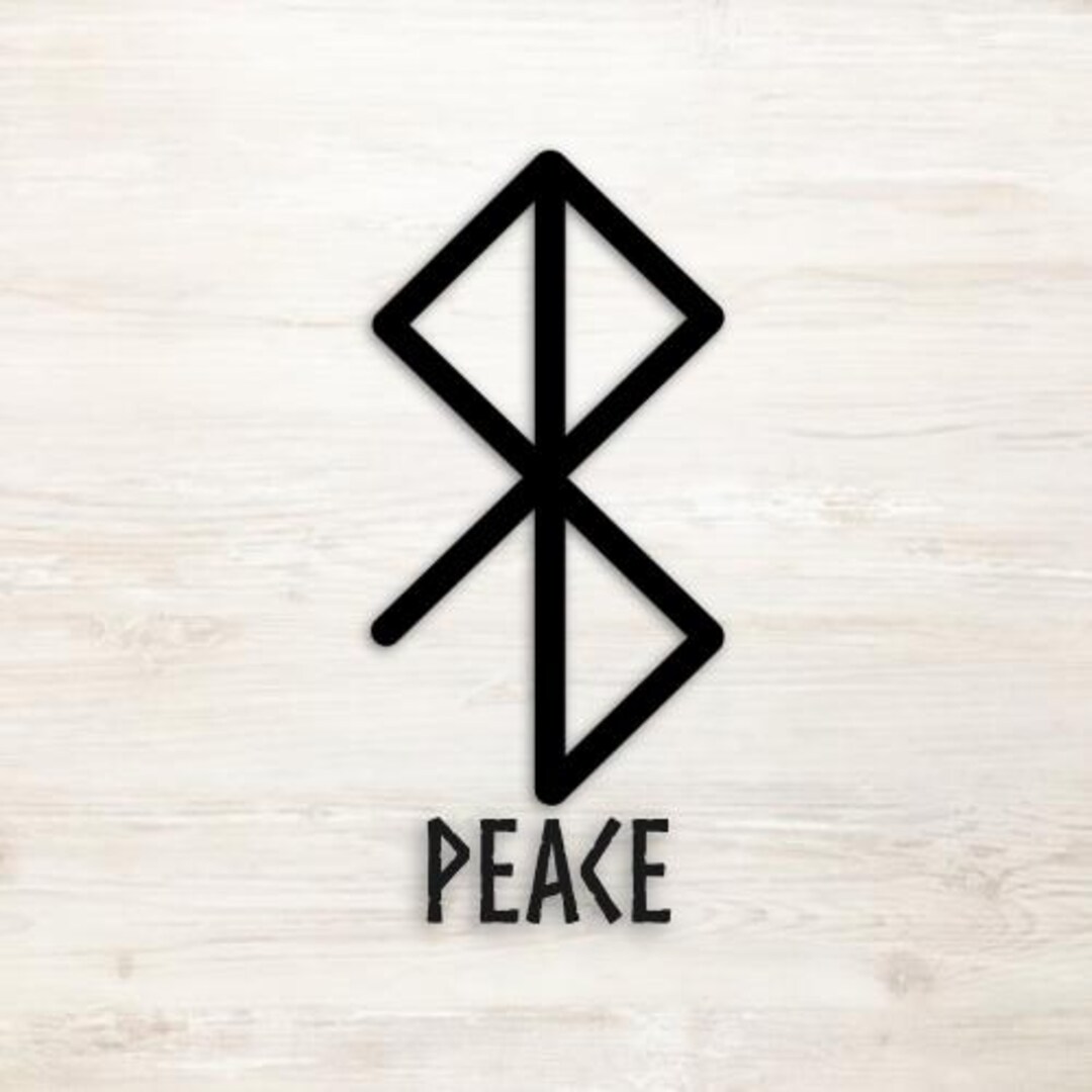 Peace Rune Vinyl Decal Symbol Sticker Norse Viking Bind Rune - Etsy