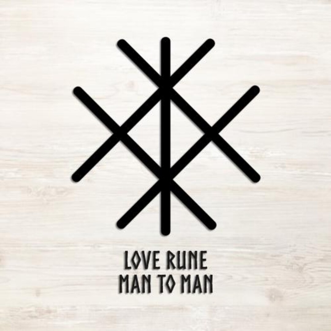 Man for a Man Love Rune Vinyl Decal Symbol Sticker Norse Viking Bind ...