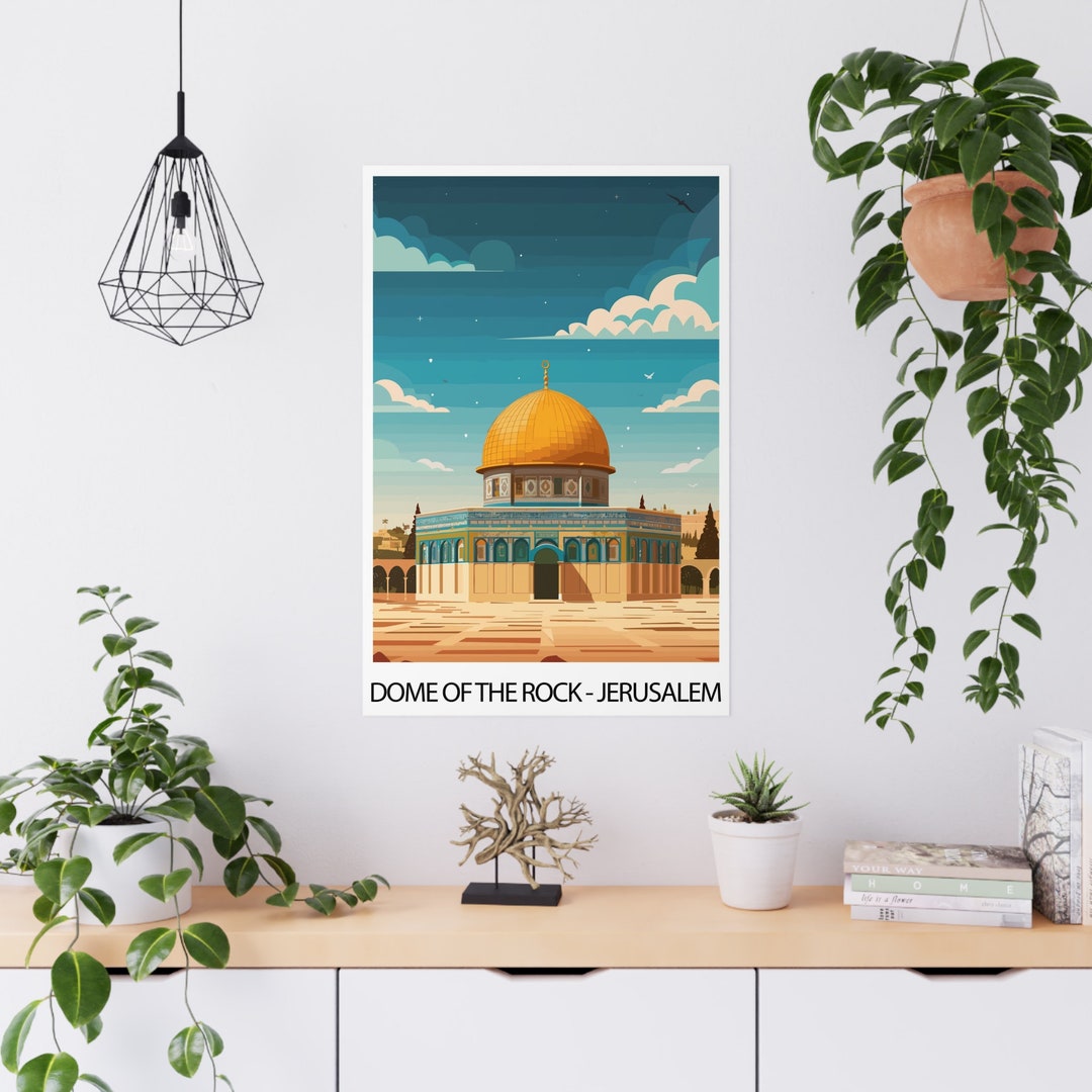 Dome of the Rock Poster, the Beautiful Islamic Shrine at the Center of ...