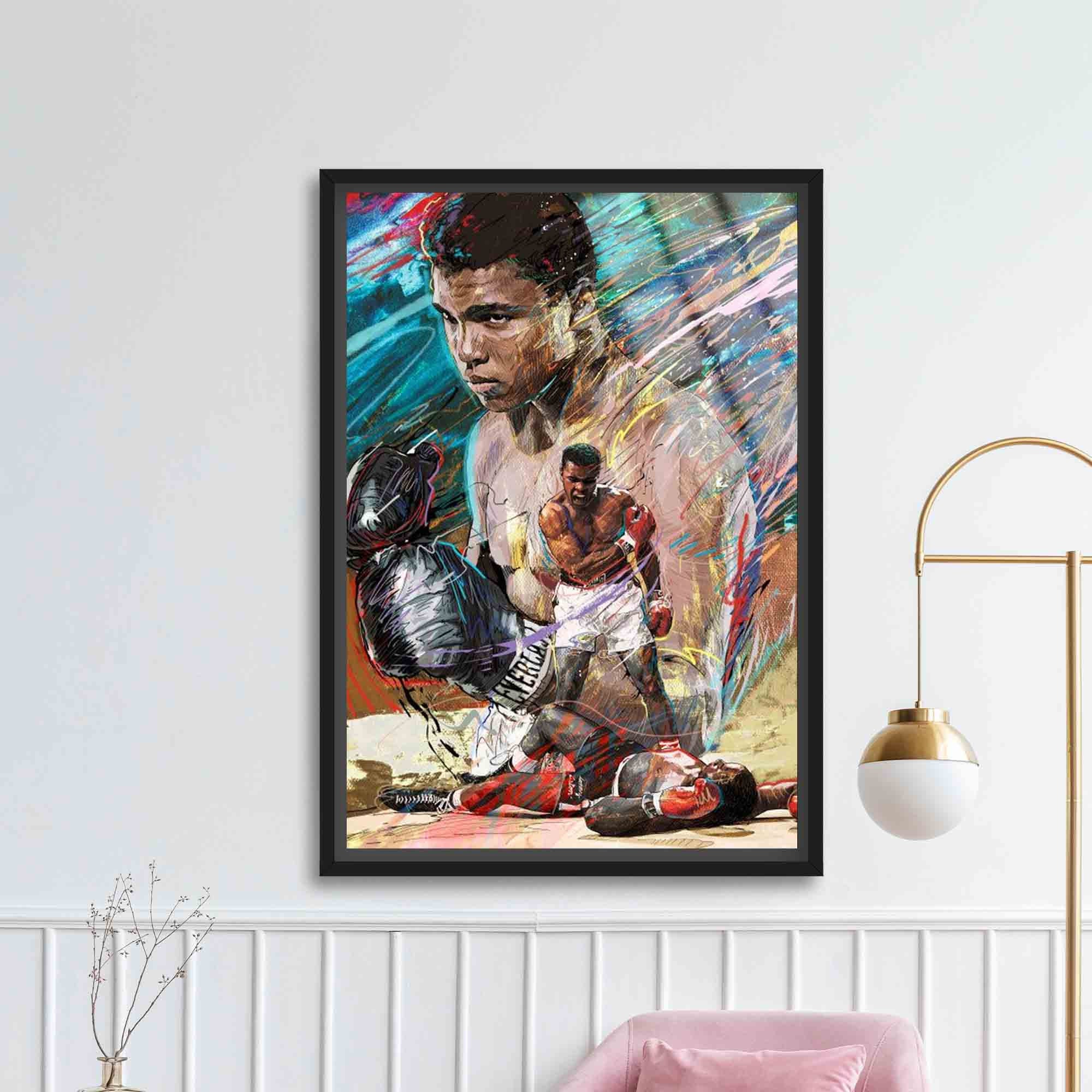 Muhammad Ali Wall Art, Muhammad Ali Poster, Quotes Wall Art, Box Glass ...