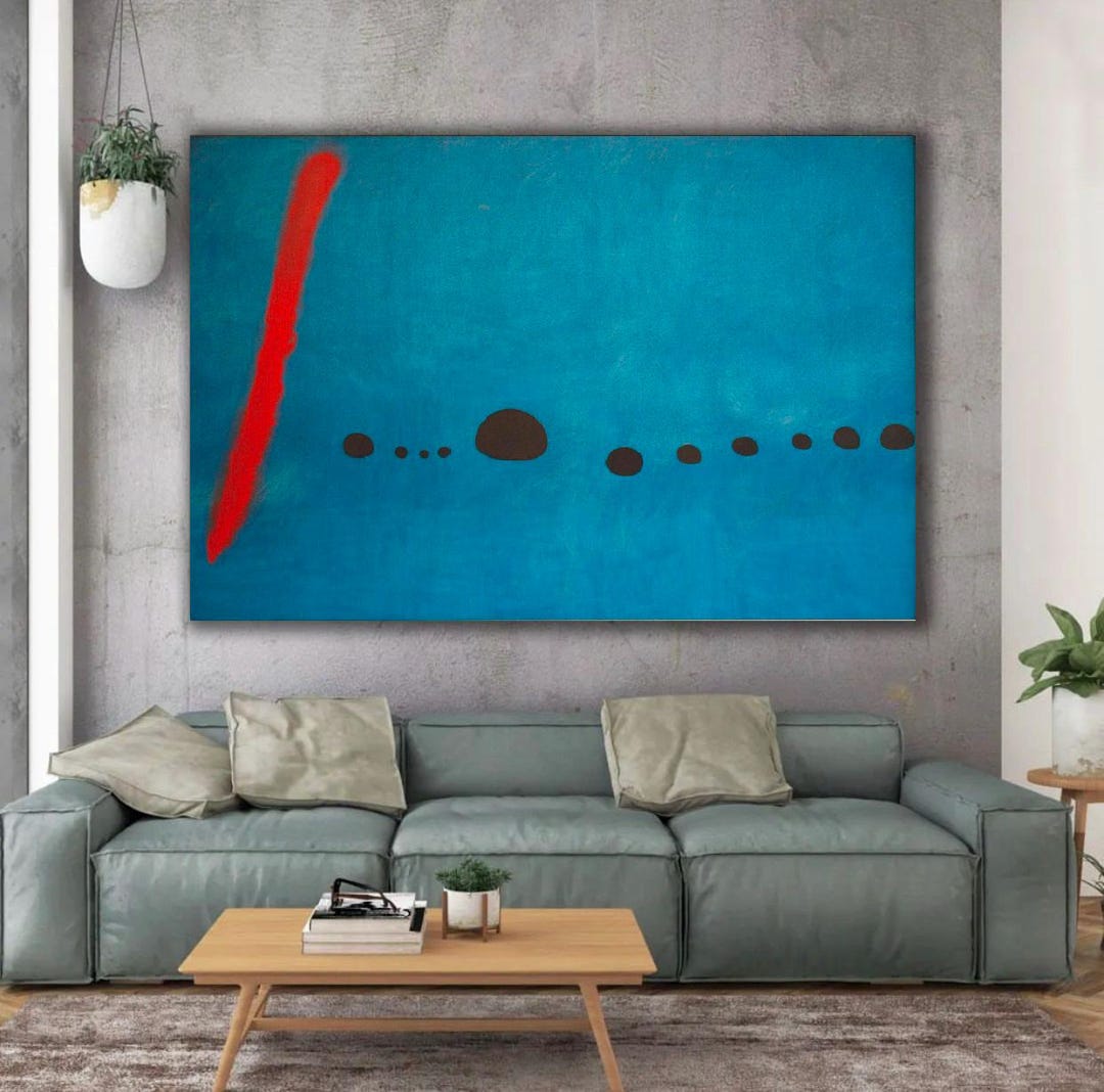Joan Miro Blue II Canvas Print: Modern Art Exhibition Poster - Etsy