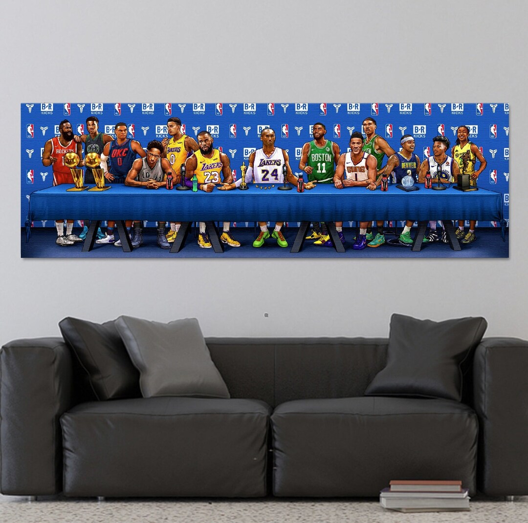 NBA Legends Last Supper Canvas Print: Basketball Art Decor - Etsy