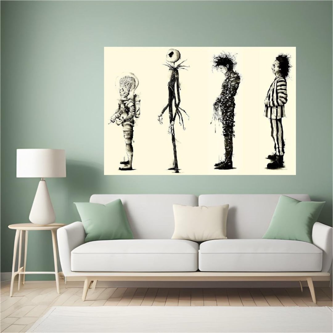Edward Scissorhands Canvas Wall Art Tim Burton Movie Poster Home Decor ...