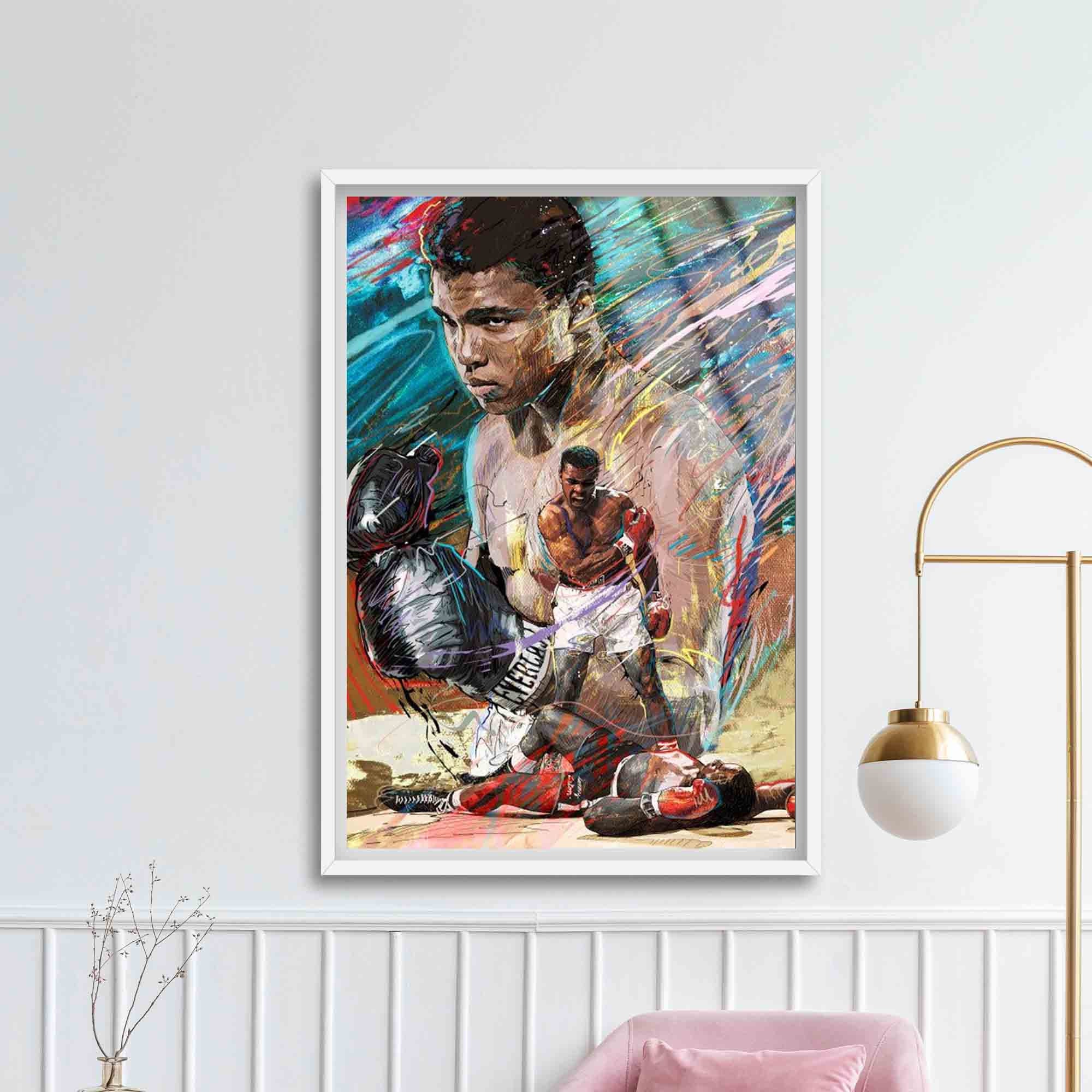 Muhammad Ali Wall Art, Muhammad Ali Poster, Quotes Wall Art, Box Glass ...