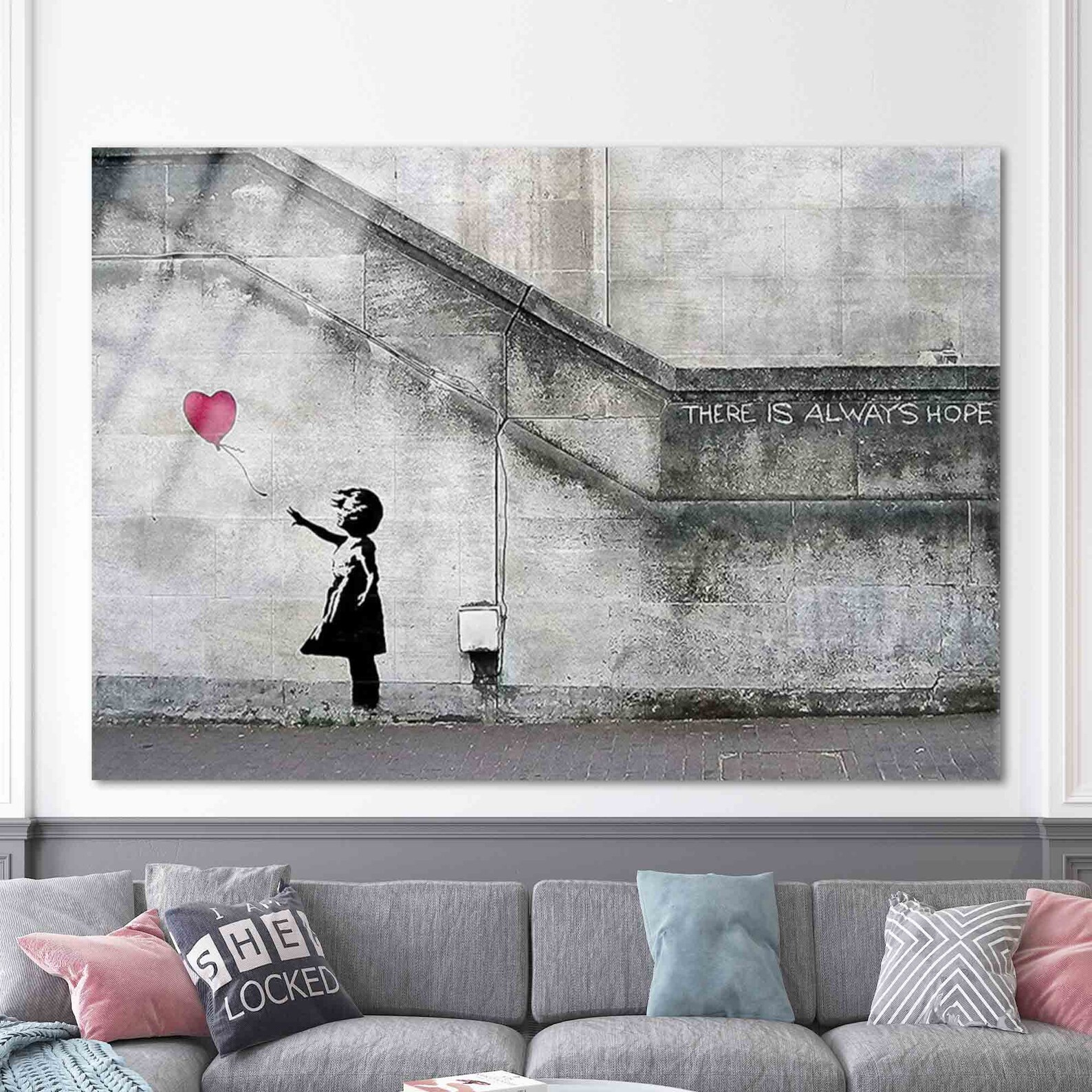 Banksy - Baloon Girl - Street Art - Glass Printing Wall Art - Graffiti ...