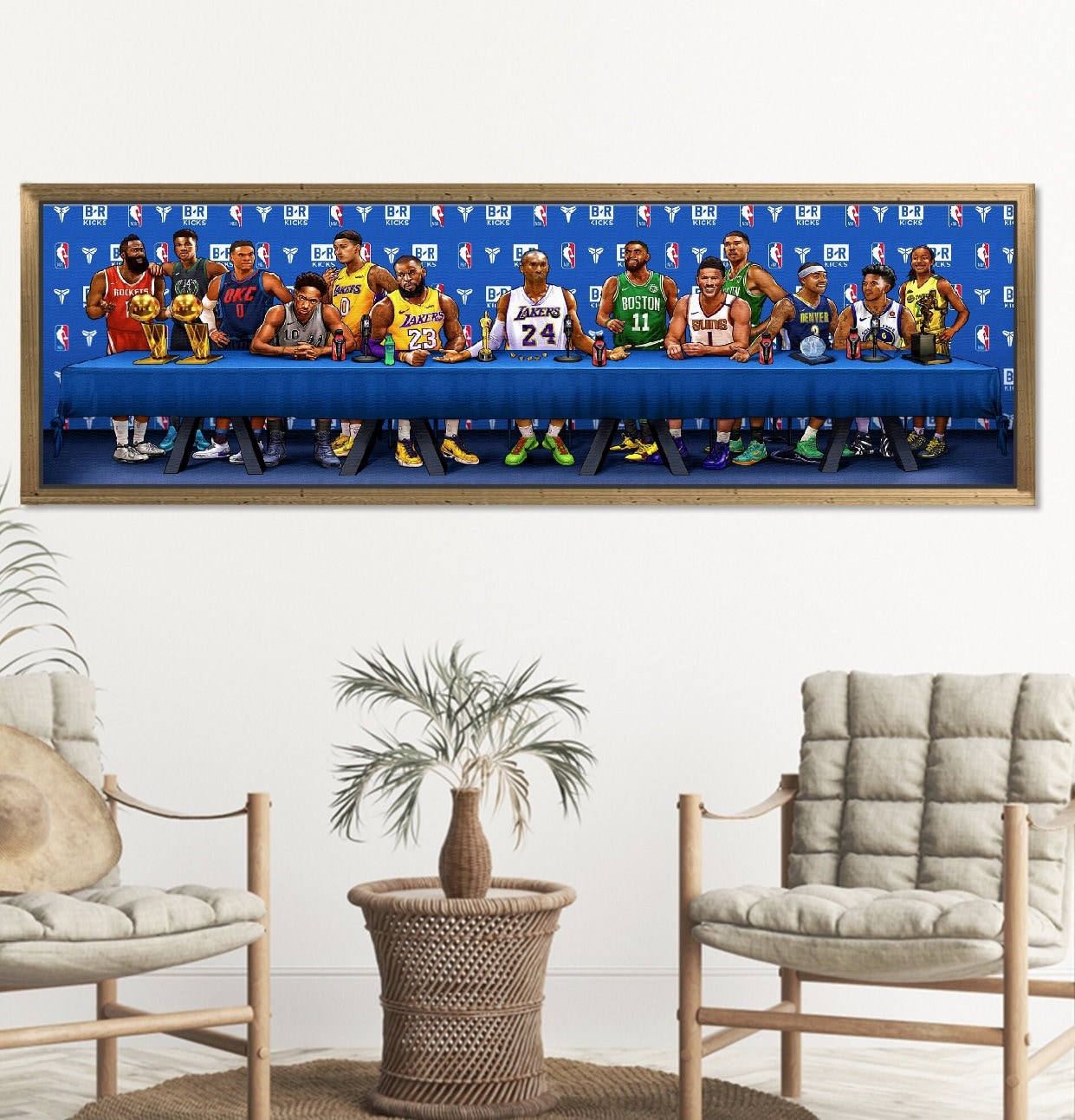 NBA Legends Last Supper Canvas Print: Basketball Art Decor - Etsy