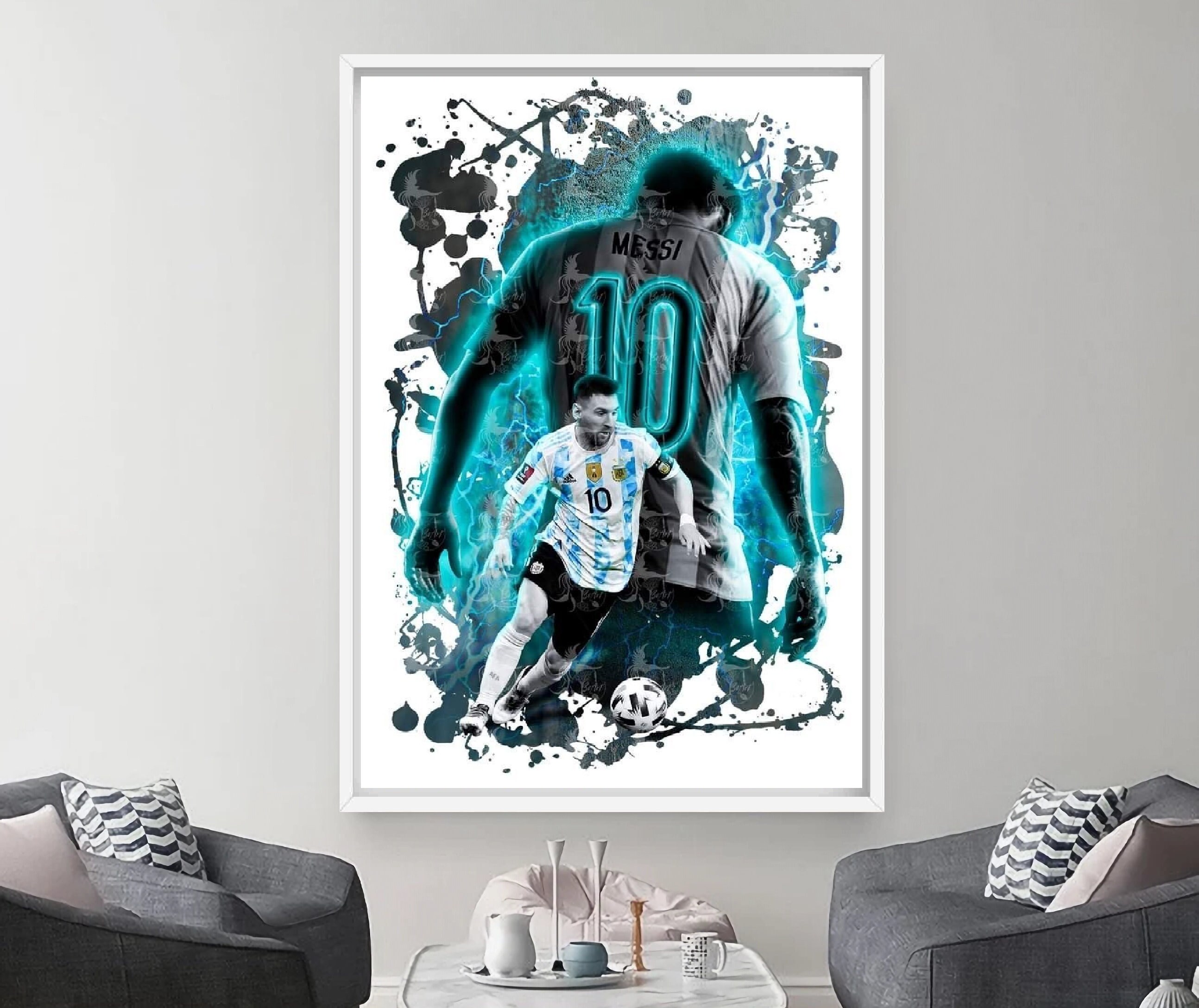 Lionel Messi Canvas, Champion Messi, Trendcanvas Argentina Legend Gift ...