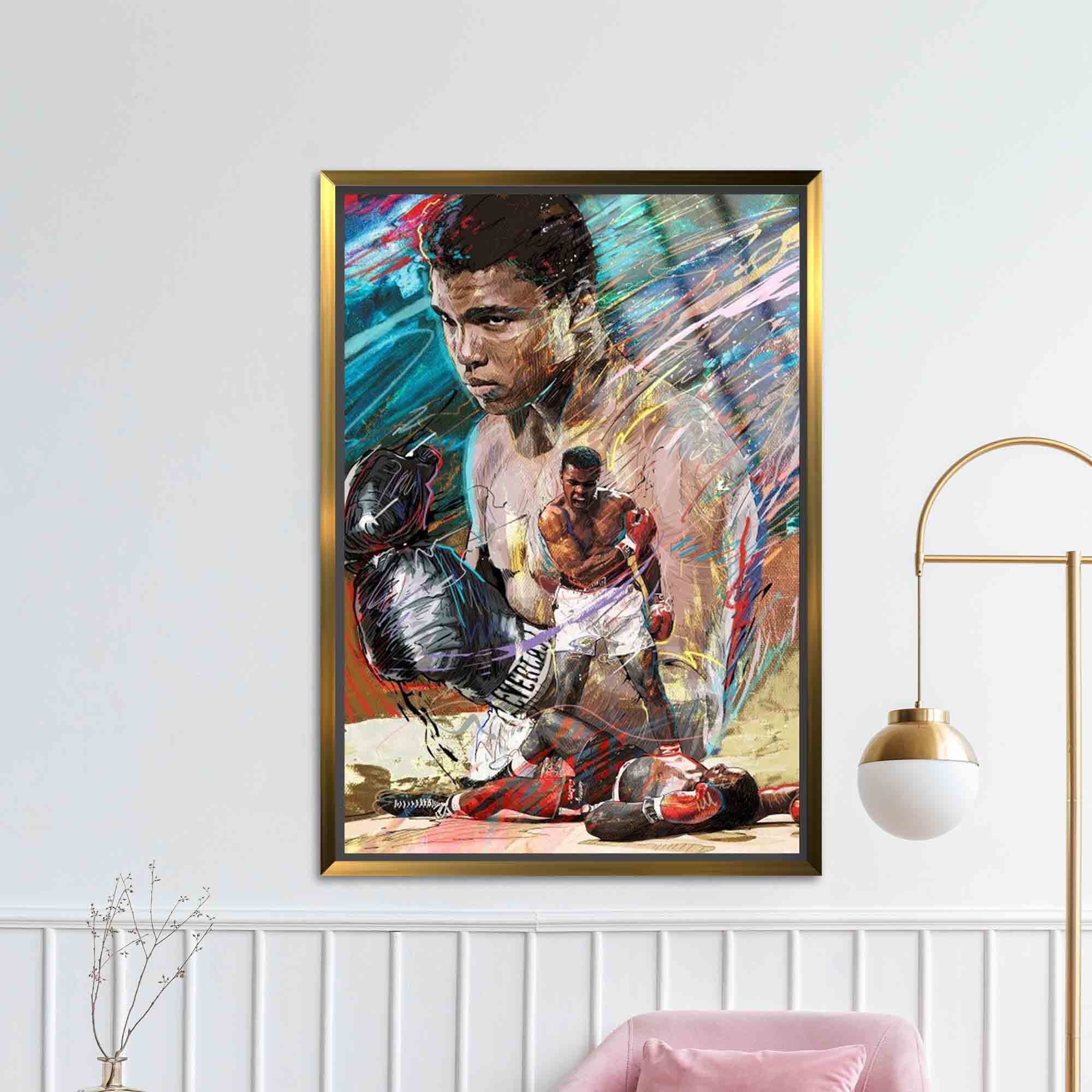 Muhammad Ali Wall Art, Muhammad Ali Poster, Quotes Wall Art, Box Glass ...