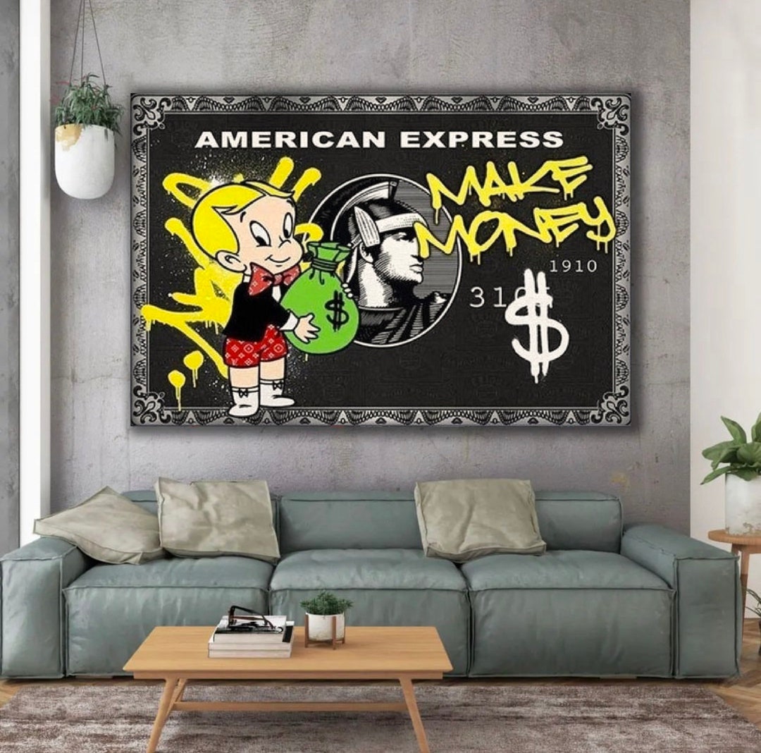 Alec Richie Rich Graffiti Monopoly Millionaire Money Street Art Canvas ...