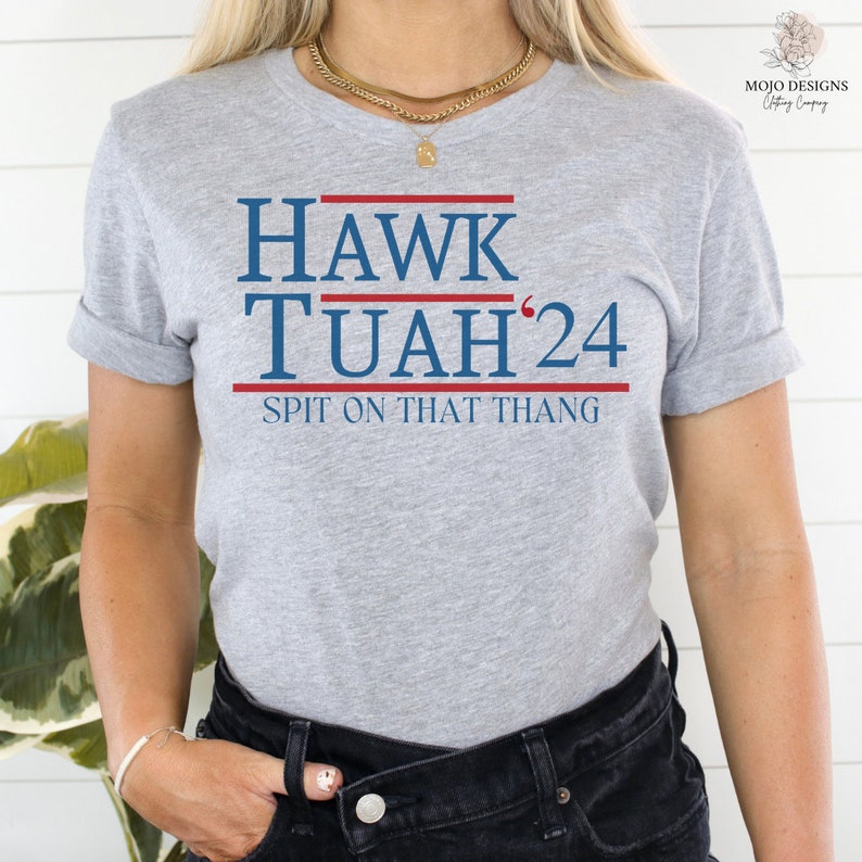 Unisex Hawk Tuah Shirt, Funny Viral Tee, Funny Fourth of July Tee ...