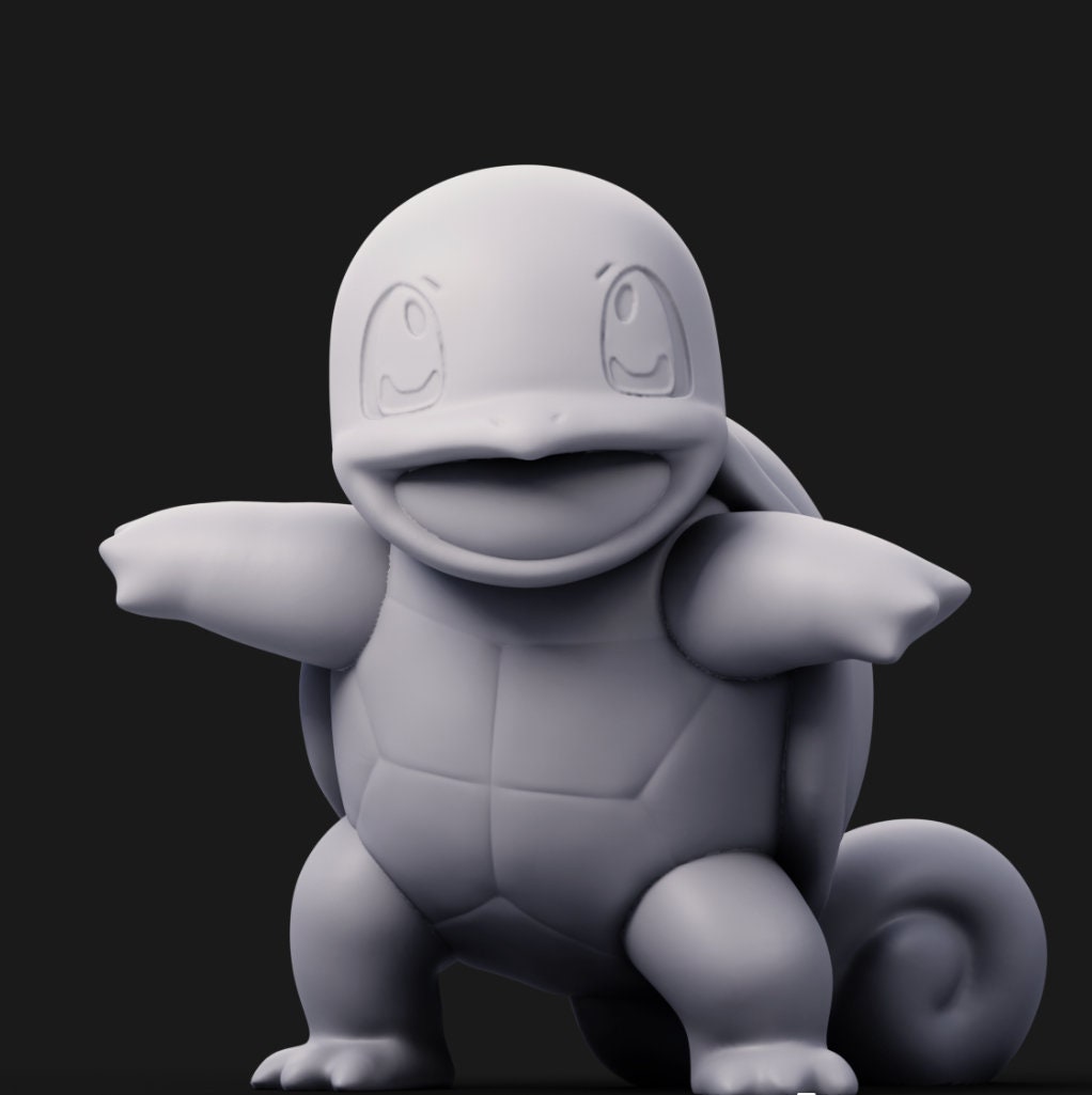 Handcrafted 3D Printed Pokémon Figures Kanto Starters Unpainted ...