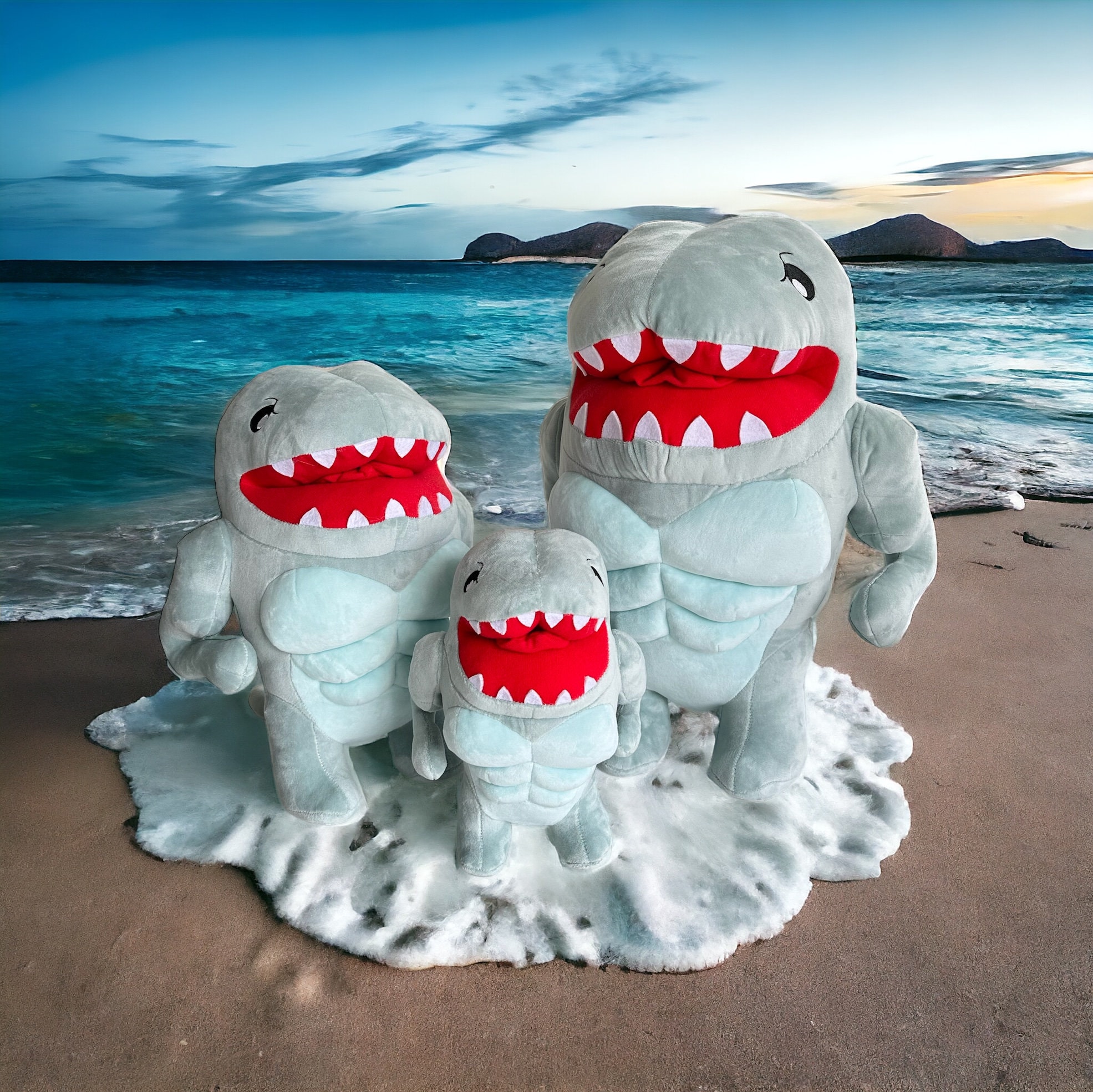 Buff Buddies Stuffed Shark Animals - Plush Toys for Boys (and Girls ...