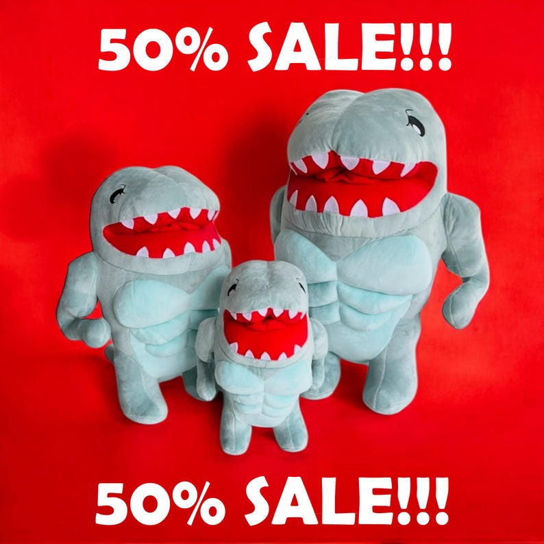 Buff Buddies Stuffed Shark Animals - Plush Toys for Boys (and Girls ...