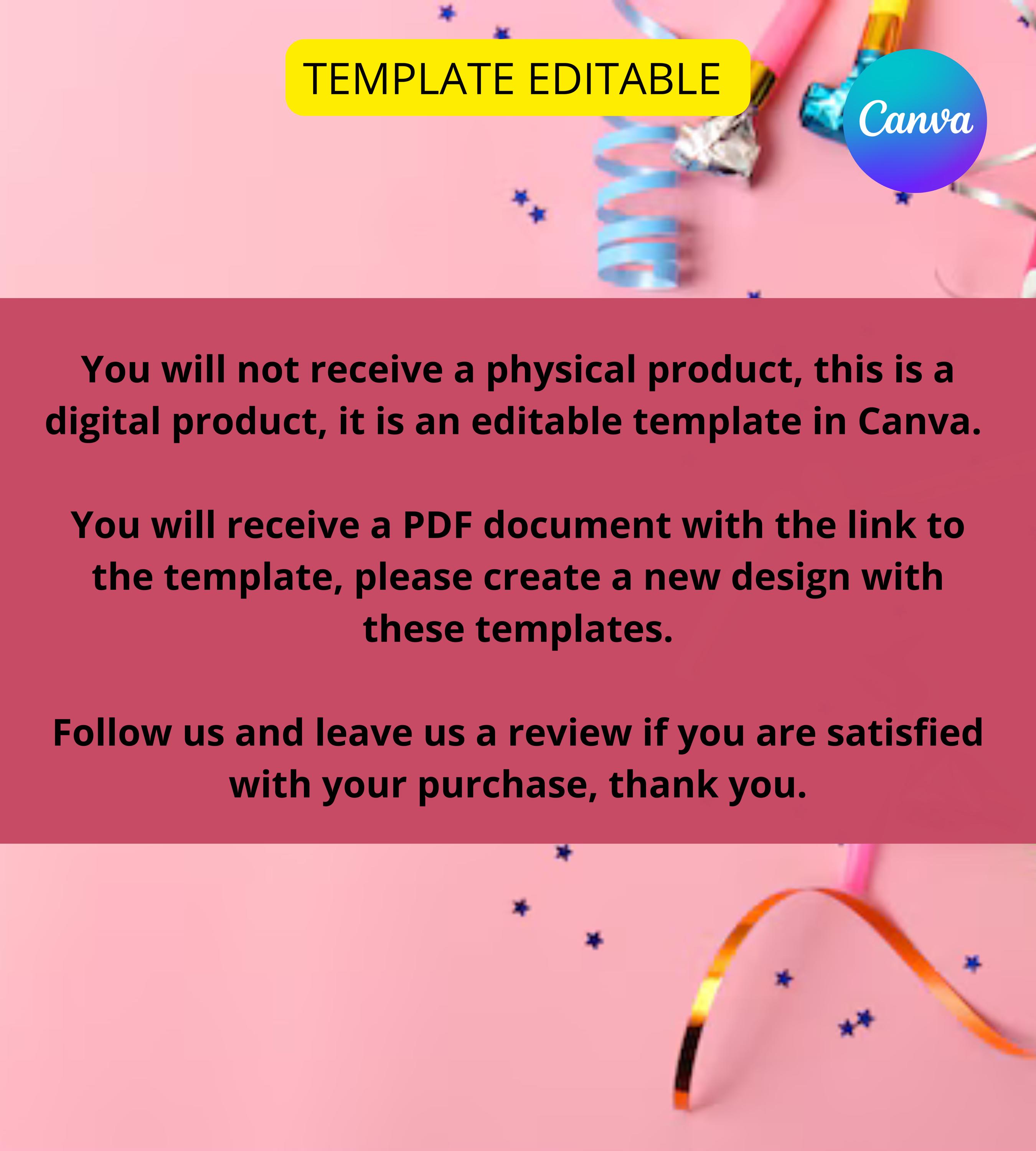 Lotso Bear Invitation, Editable Template, Canva, Lotso Party, Toy Story ...