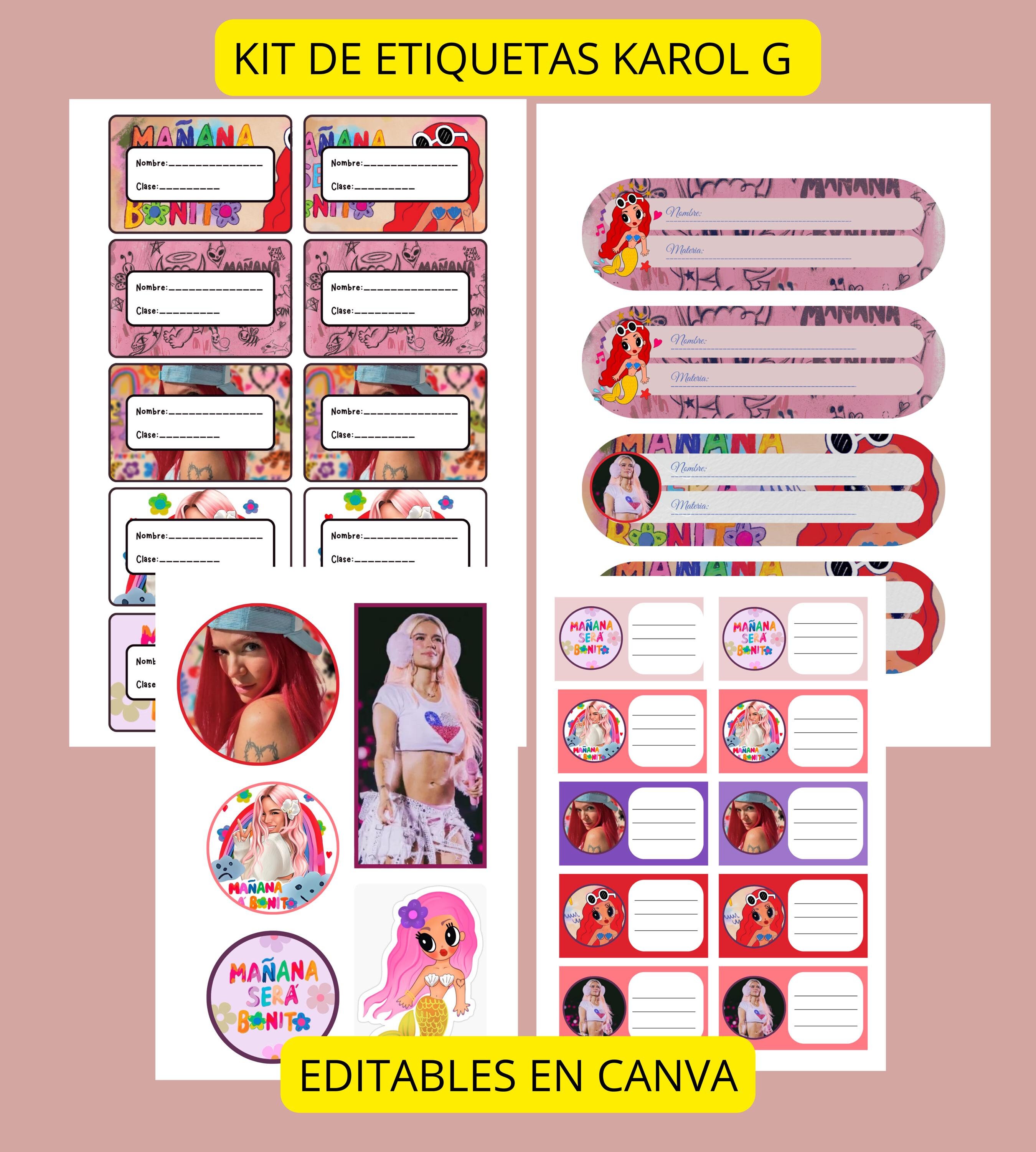 School Labels, Karol G, Stickers, Back to School, Tomorrow Will Be Nice ...