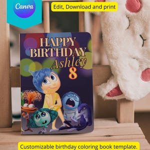 Editable Canva Template, Customizable Birthday Coloring Book, Includes ...