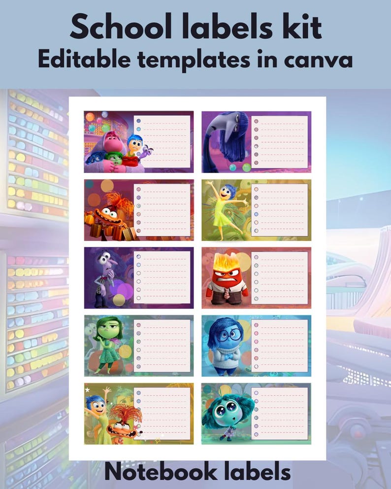 Intensely EDITABLE Canva Labels / Printables / Elementary School Name ...