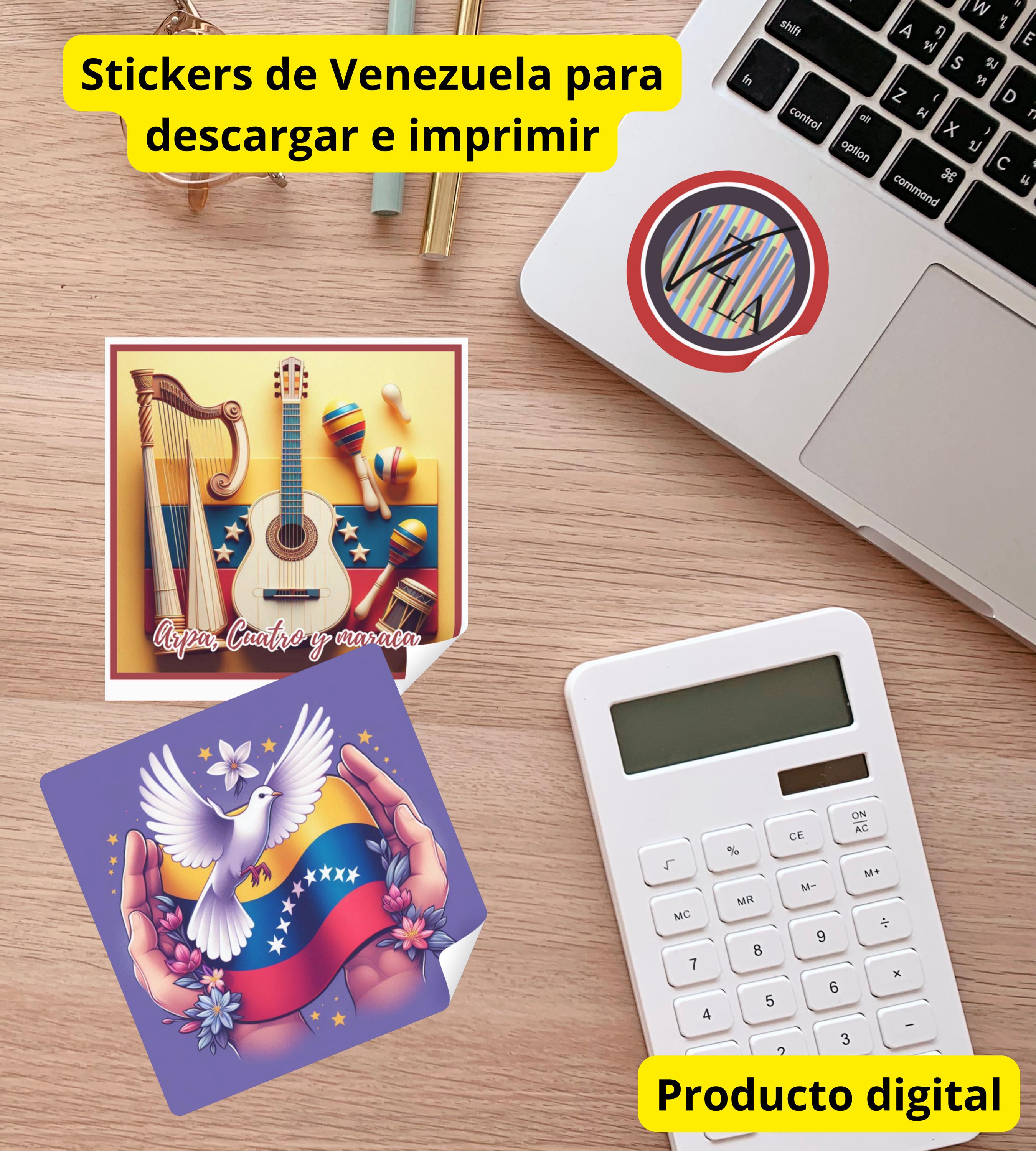 Stickers From Venezuela, Venezuelan Decals, Stickers, Digital Product ...