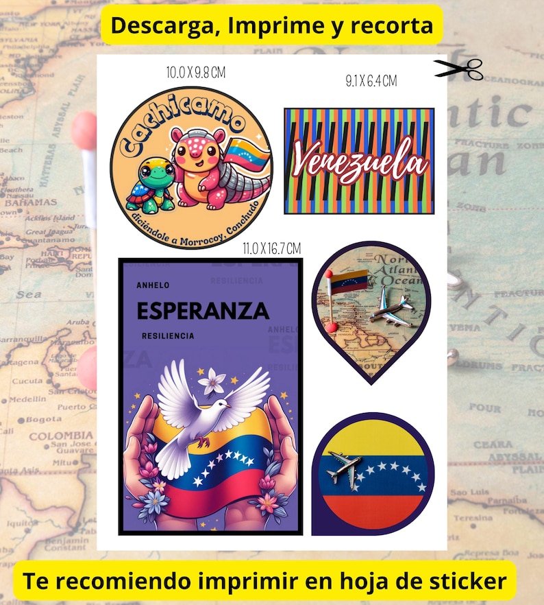 Stickers From Venezuela, Venezuelan Decals, Stickers, Digital Product ...